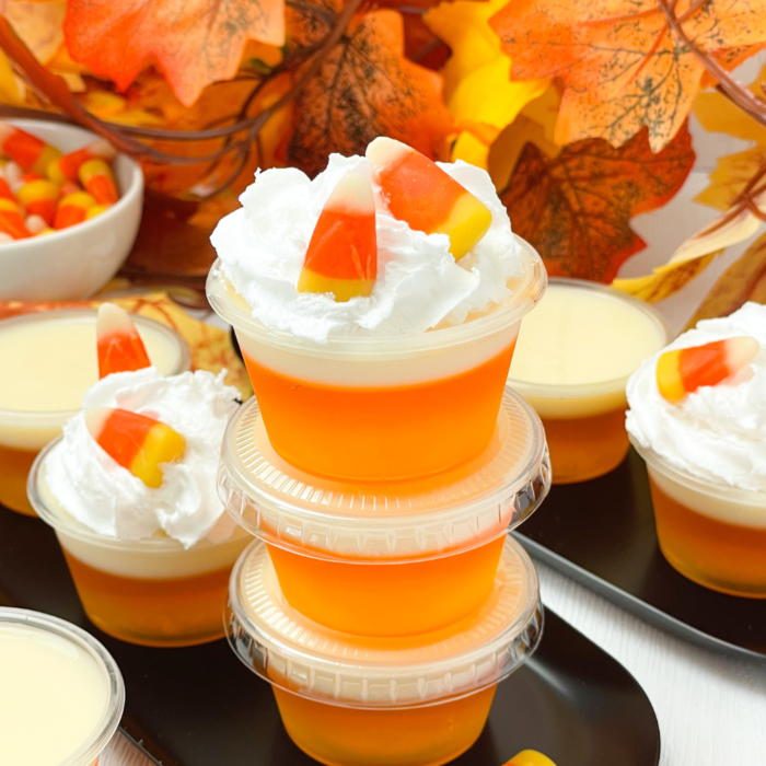 Candy Corn Jello Shots for Halloween - ZEN AND HONEY