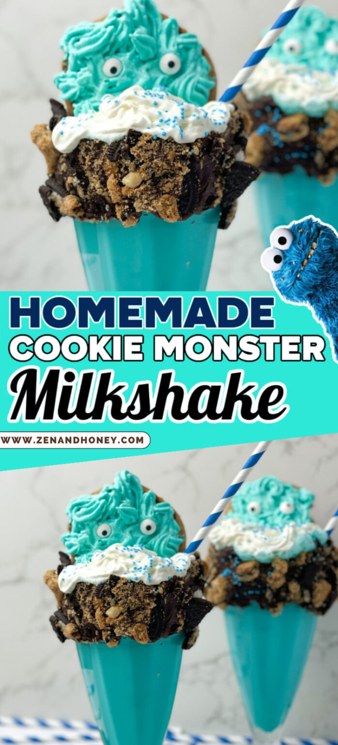 Cookie Monster Milkshake - ZEN AND HONEY