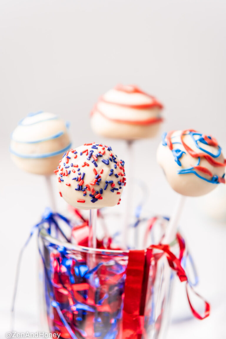 4th of July Cake Pops - ZEN AND HONEY