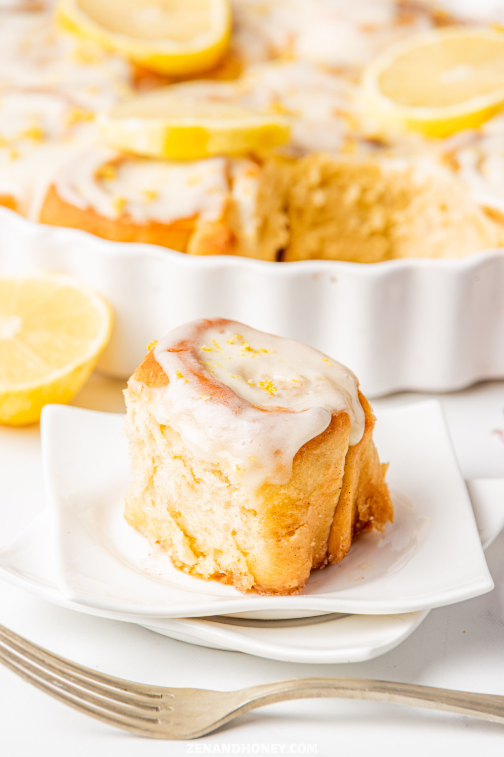 Lemon Cinnamon Rolls - ZEN AND HONEY