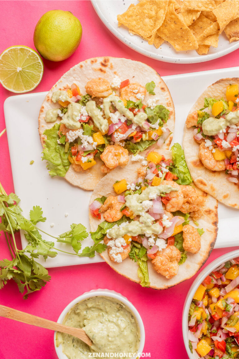Shrimp Mango Tacos - ZEN AND HONEY
