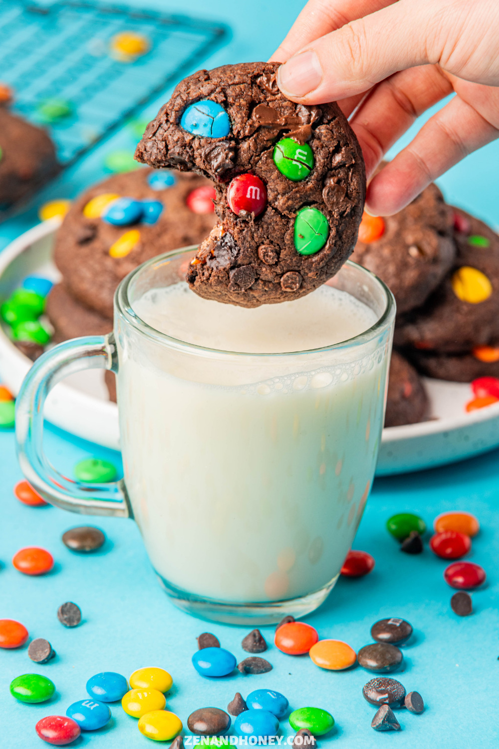 Chocolate M&M Cookies - ZEN AND HONEY