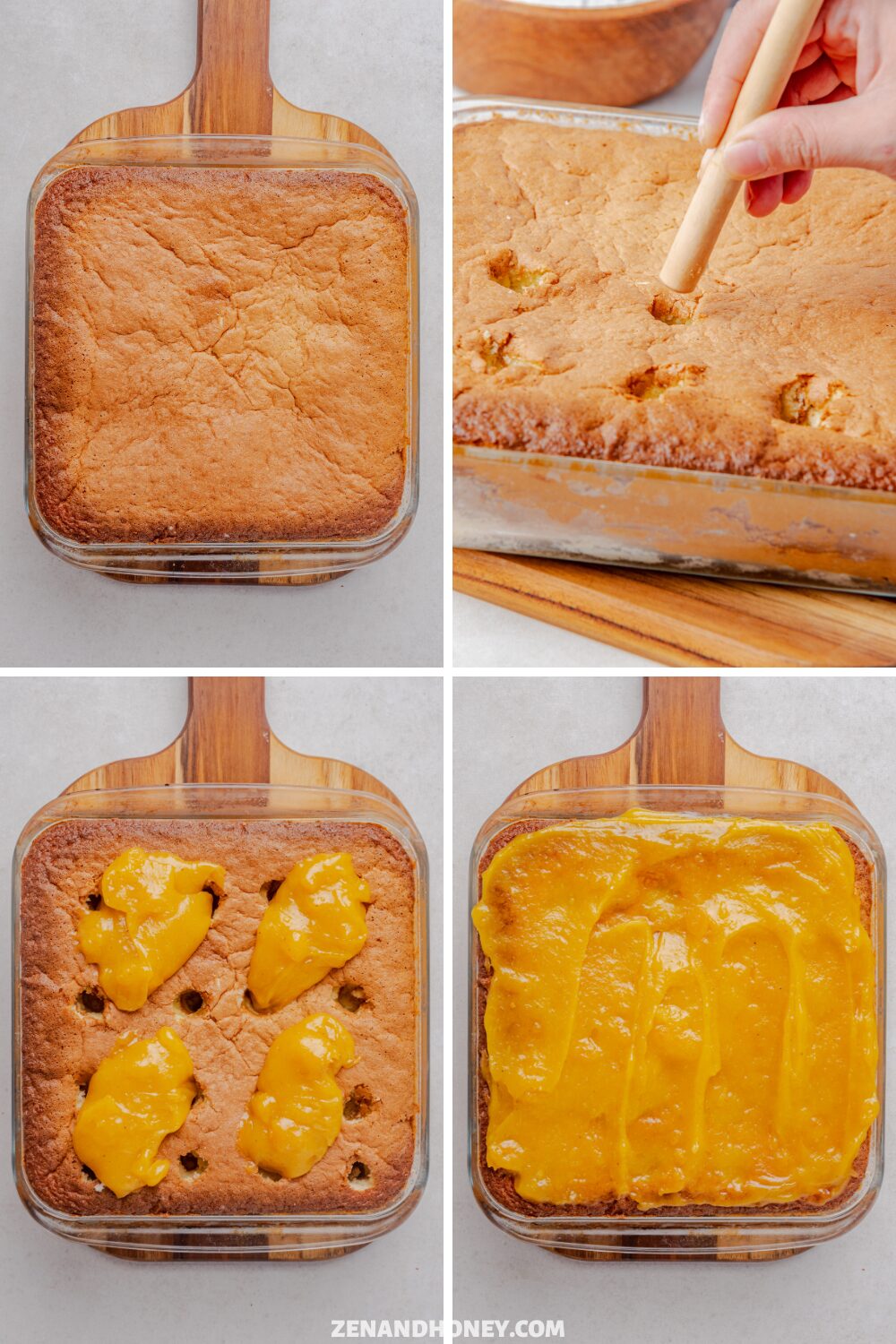 Passion Fruit Poke Cake - ZEN AND HONEY