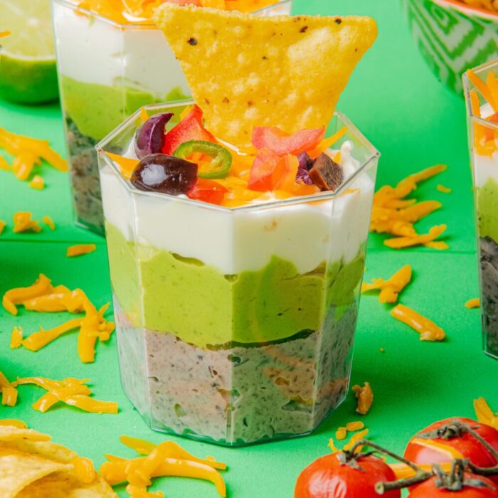 Mexican 7 Layer Dip Cups - ZEN AND HONEY