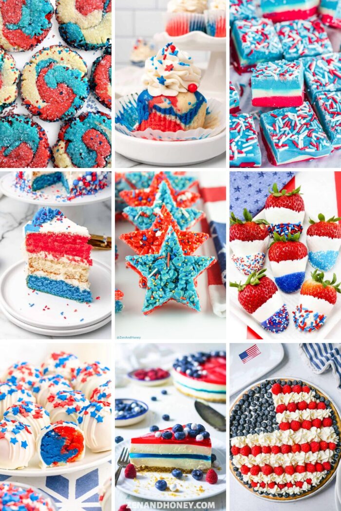33 Red White And Blue Desserts That Will Steal the Show - ZEN AND HONEY
