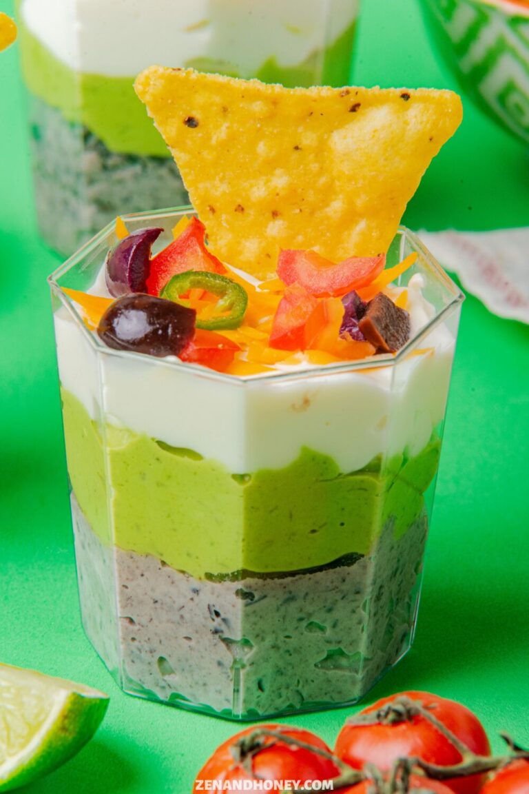 Mexican 7 Layer Dip Cups - ZEN AND HONEY