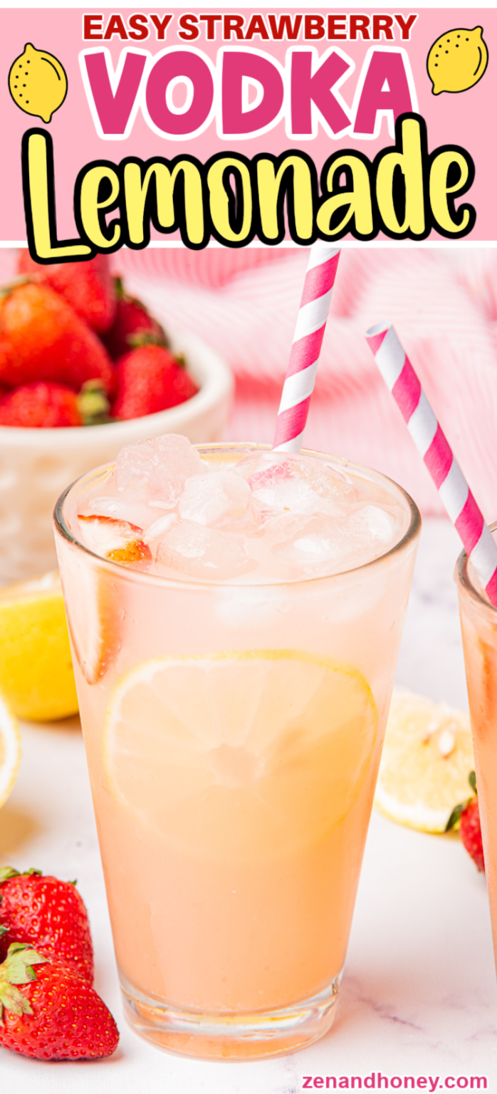 Strawberry Vodka Lemonade - ZEN AND HONEY