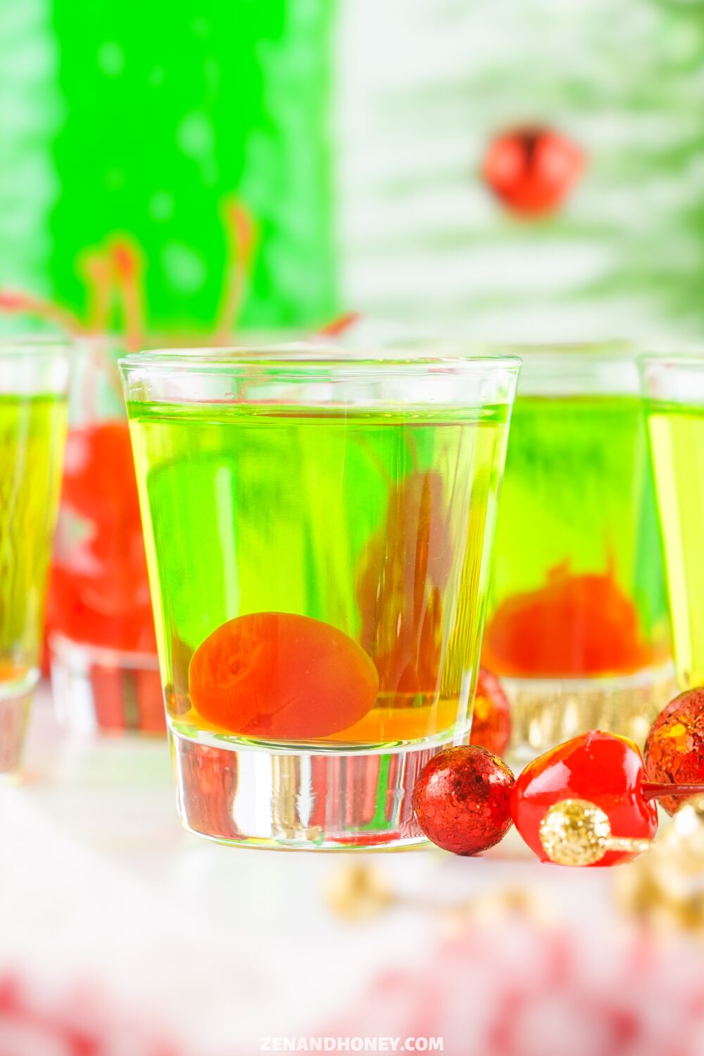 Christmas Grinch Shots - ZEN AND HONEY