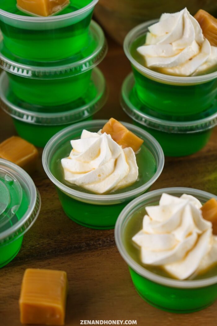 Caramel Apple Jello Shots - ZEN AND HONEY